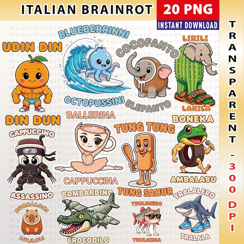 Brainrot Stickers - Etsy