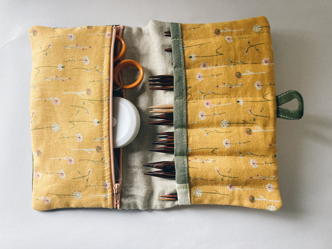 Knitting Needle Organizer. Knitting Case. Meadow - Etsy