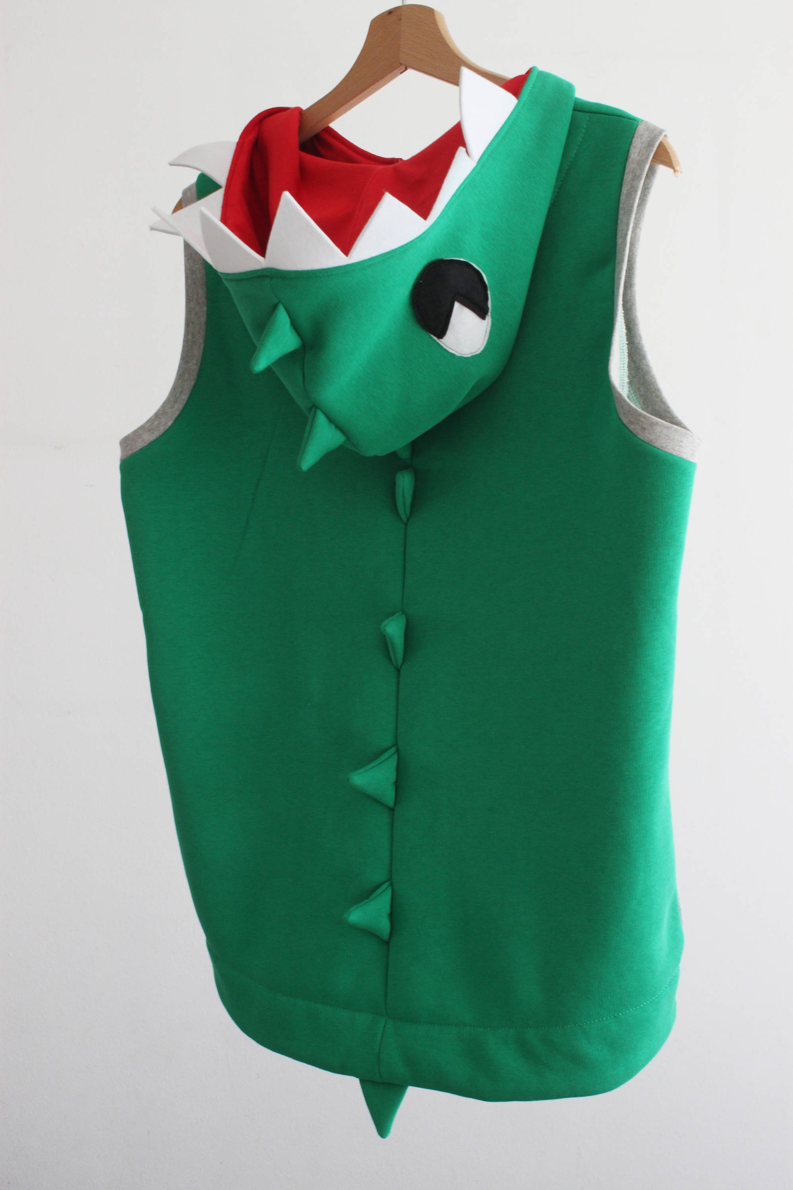 Dinosaur Hoodie Vest: Adult Costume, Photo Prop, Halloween Costume - Etsy