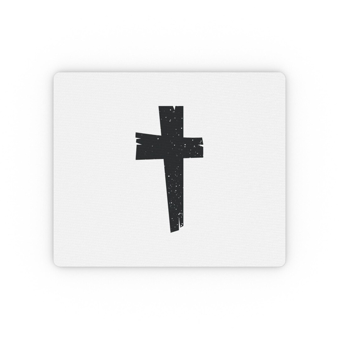 Religious Mouse Pad, Christian Cross Design, Church Decor, Rectangular ...