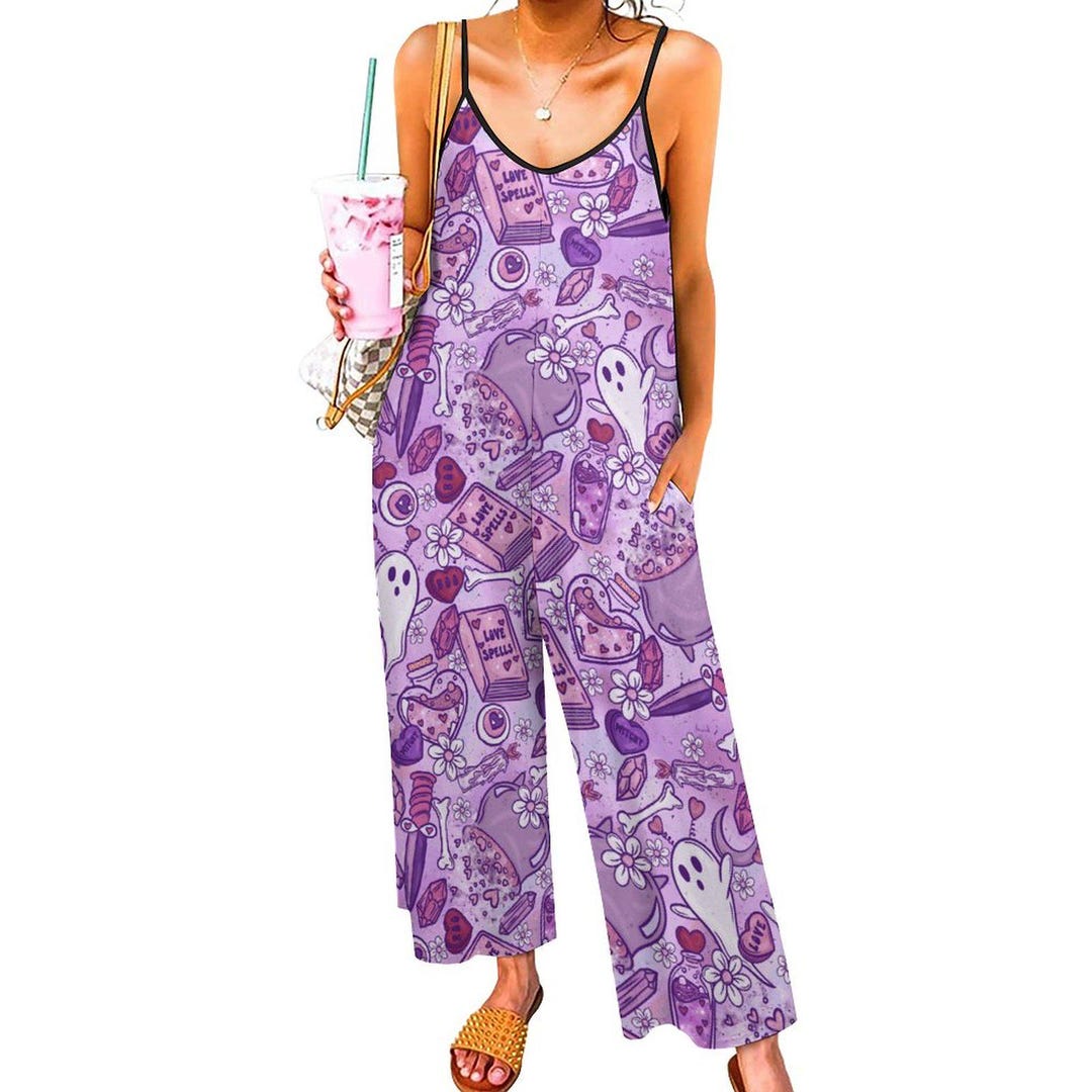 Witchy Love Spell Romper | Spooky Cute One Piece Jumpsuit | Ghost ...
