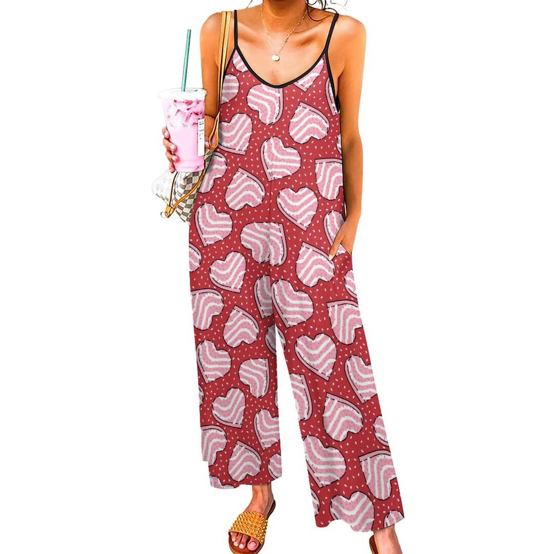 Pink Heart Romper | Retro Valentine One-piece Jumper | Cute Coz ...