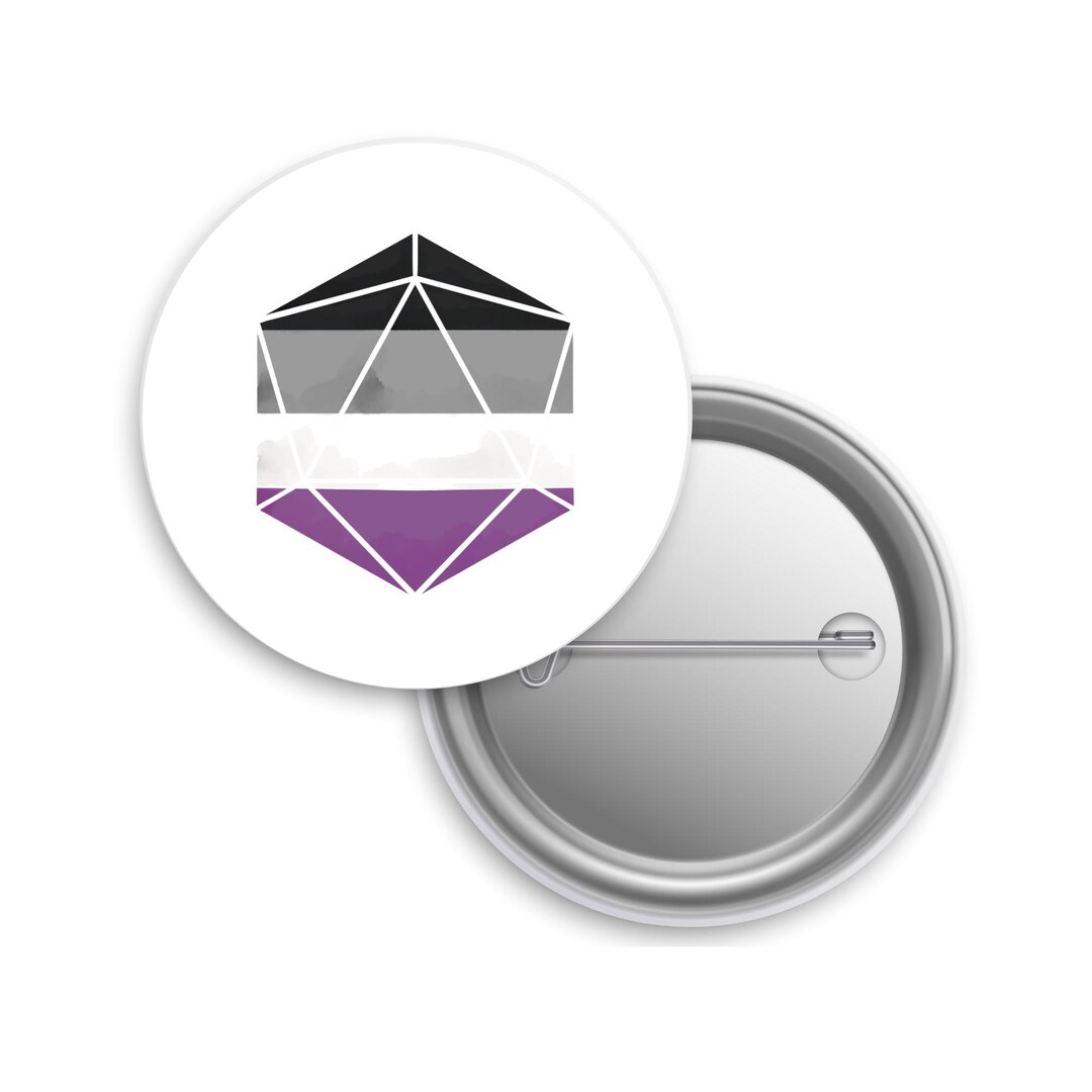 Ace D&D Lore Pinback Button, LGBTQ Asexual Flag Dice - Etsy
