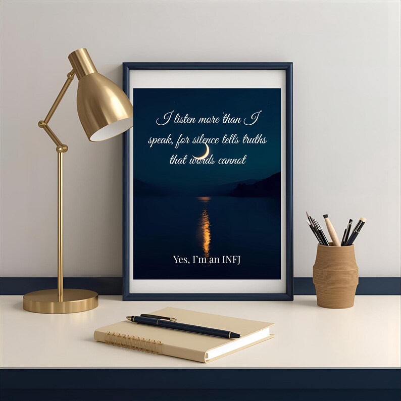INFJ Wall Art | Silent Truths Printable Poster | Yes I’m an INFJ | MBTI ...