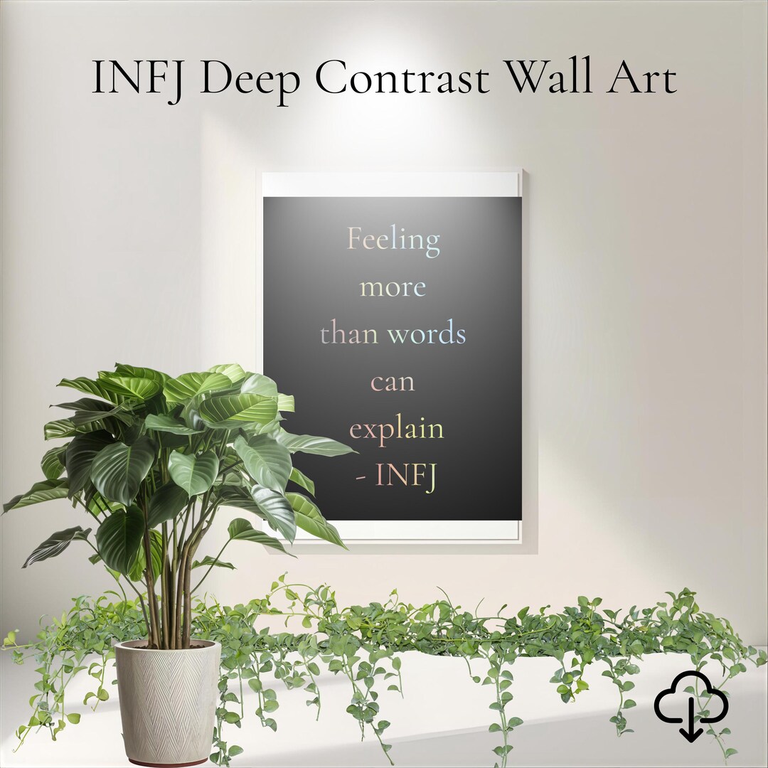 INFJ Introvert Quote Poster: Deep Contrast Wall Art (digital Download ...