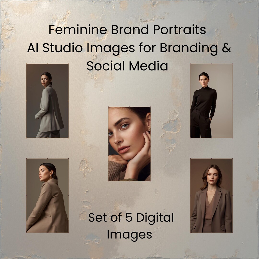 Feminine Brand Portraits – Dark Neutrals Edition | AI Studio Fashion ...