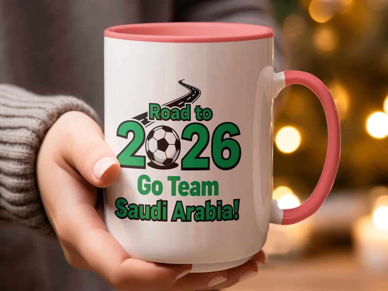 Saudi Arabia 15oz Ceramic Soccer Coffee Mug: Limited Edition Road to ...