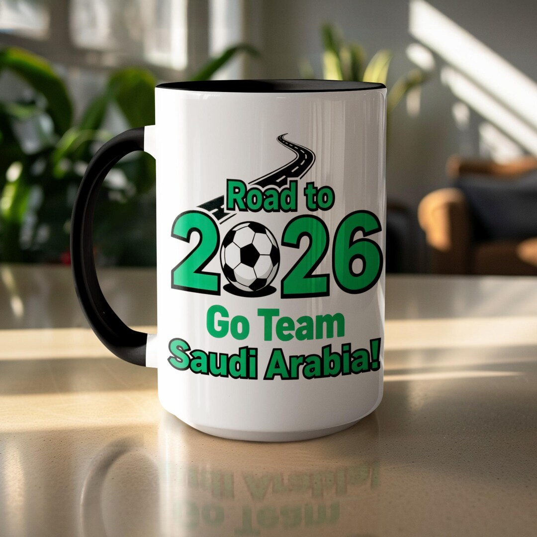 Saudi Arabia 15oz Ceramic Soccer Coffee Mug: Limited Edition Road to ...