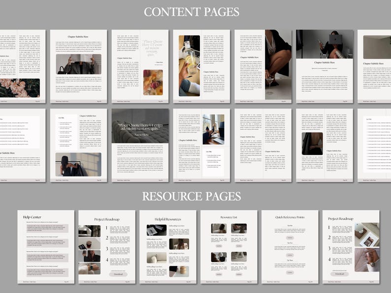 Ebook Template, Workbook Template, Canva Ebook Template, 164 Pages, 3 ...