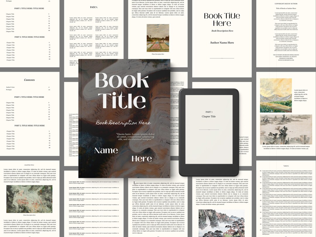 Canva KDP Chapter Book Template, Chapters Layout, US Letter & 6x9 ...