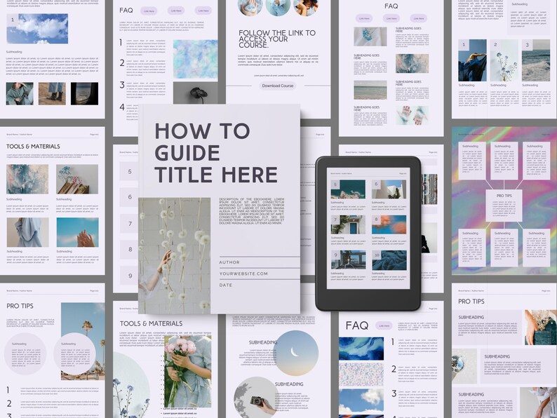 Canva Guidebook Template, How-to Guide, Lead Magnet, Digital Product ...