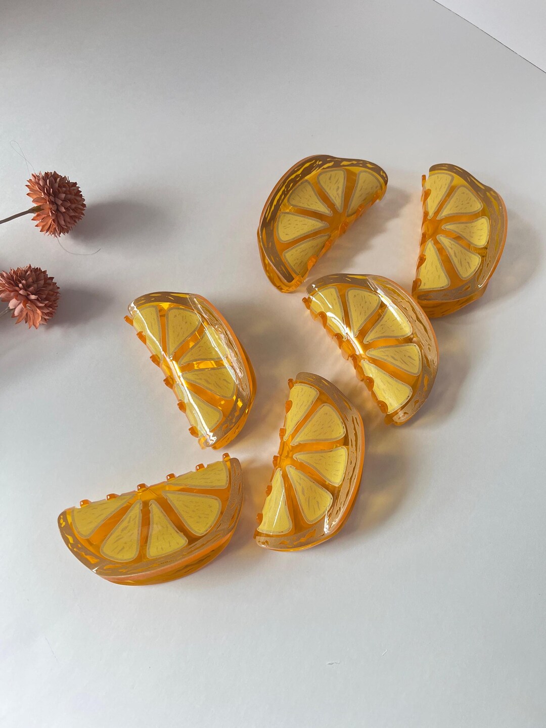 Lemon Hair Claw Clip: Strong Hold Acrylic Fruit Clip - Etsy