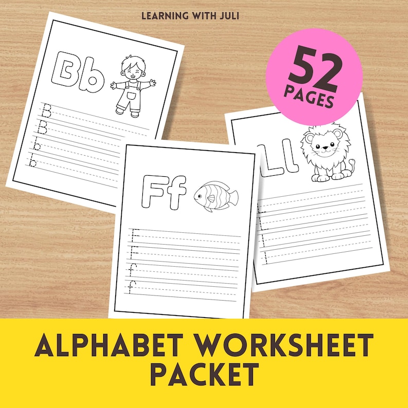 Alphabet Tracing and Writing Worksheets | A–Z Letter Practice for ...