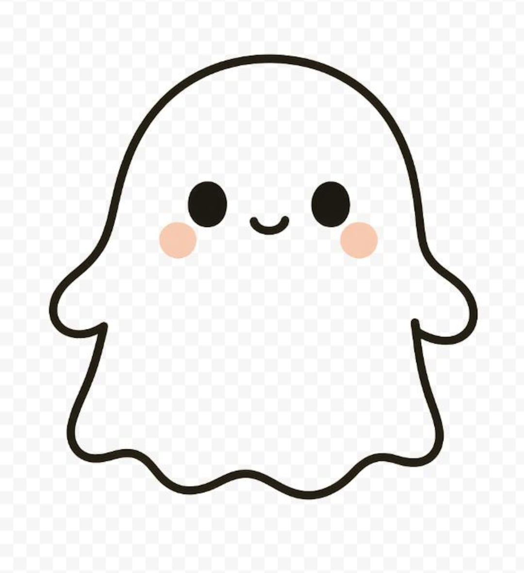 Cute Ghost PNG Clipart – Kawaii Halloween Digital Download - Etsy