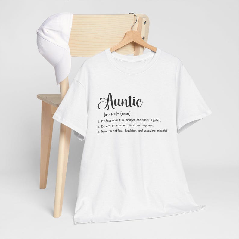 Auntie Definition Tee - Family Humor Design - Unisex Cotton Shirt ...