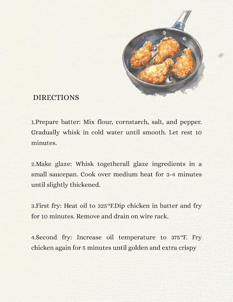 Korean Recipe Book PDF - 10 Easy Authentic Recipes With Watercolor Art ...