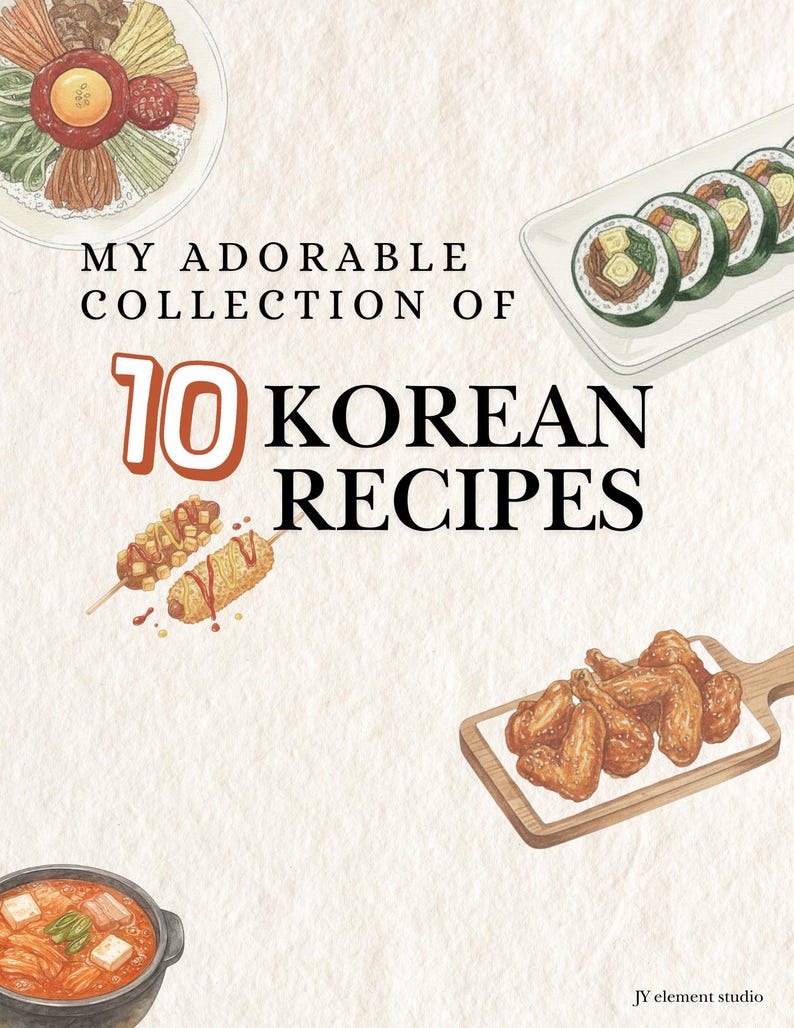 Korean Recipe Book PDF - 10 Easy Authentic Recipes With Watercolor Art ...