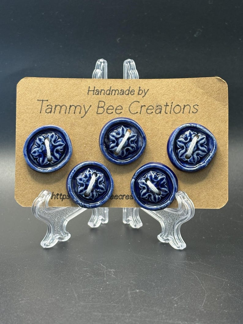 Handcrafted Ceramic 5 Piece Button Sets - Etsy