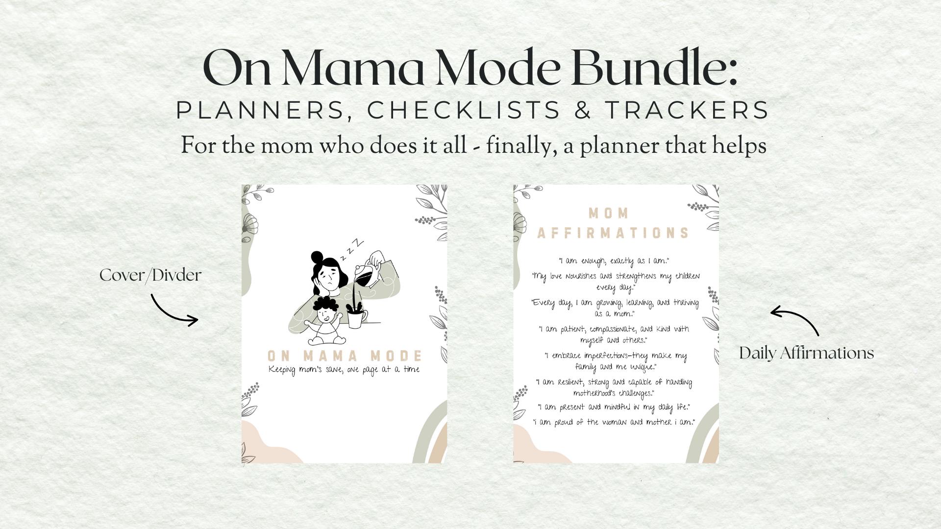 Busy Mom Planner Bundle | Editable Daily, Weekly & Monthly Planners ...