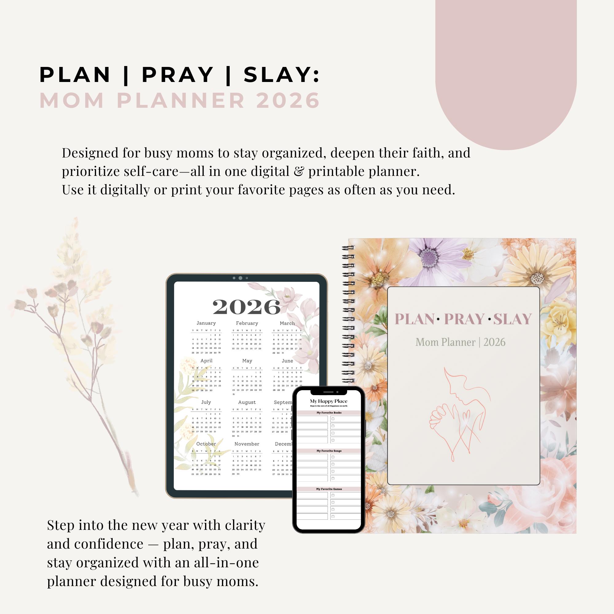 Mom Planner 2026 | Digital & Printable, Faith-based (PDF) - Etsy