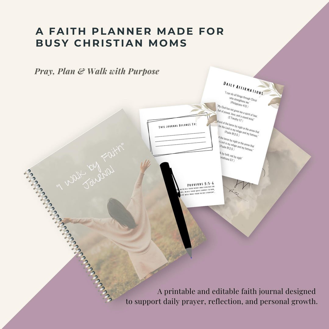 Faith-based Journal for Busy Moms | Bible Study & Prayer Planner ...