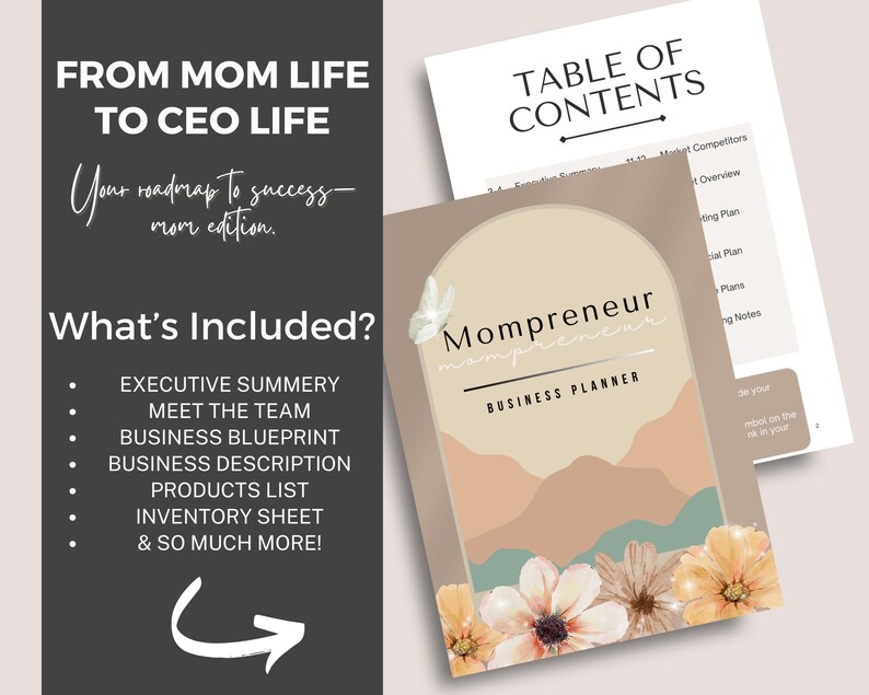 Busy Mom Business Planner Printable | Mompreneur Organizer | Business ...