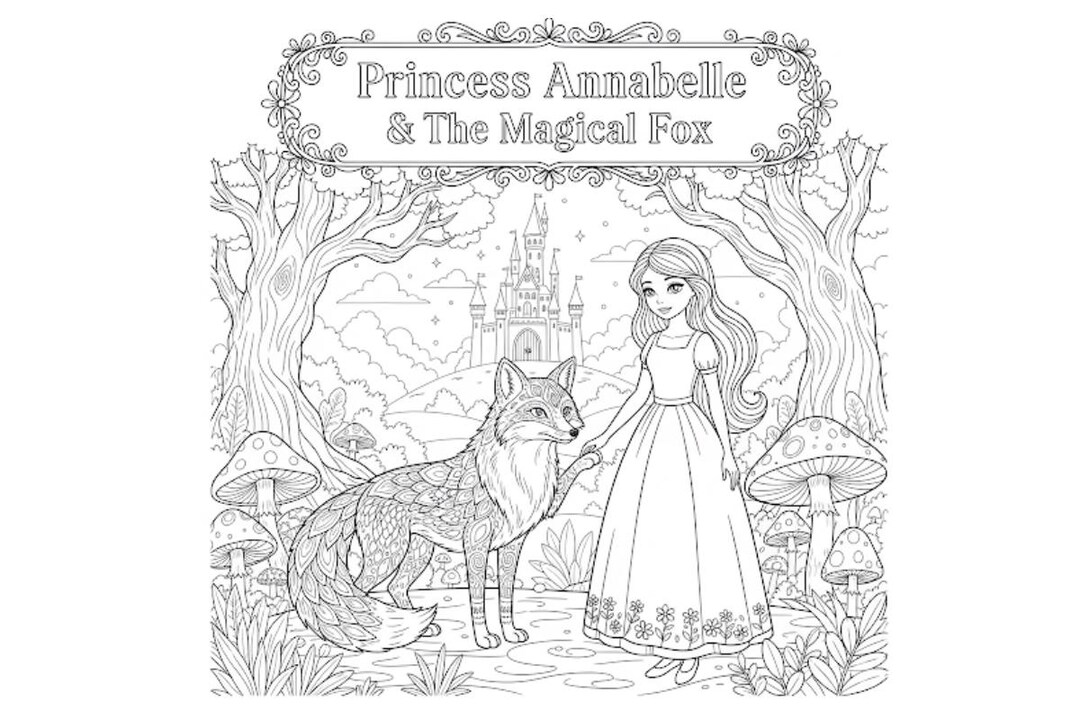 Princess Annabelle Coloring Book: Magical Fox Fairytale (digital ...