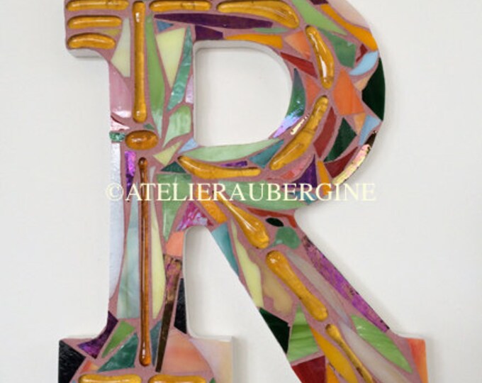 Letter R 5 Stained Glass Mosaic - Etsy