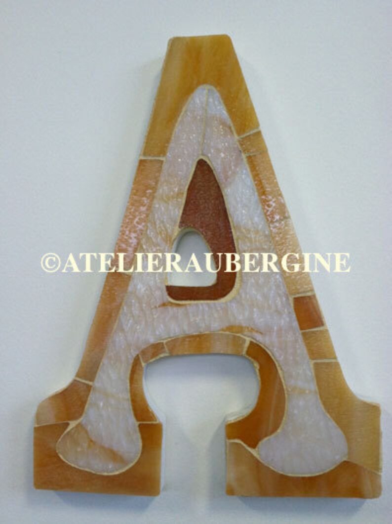 Letter A 2 Stained Glass Mosaic - Etsy