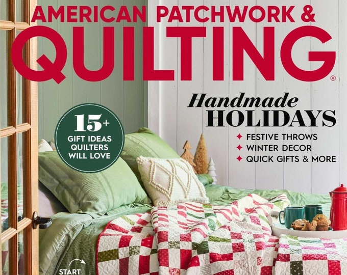 New! AMERICAN PATCHWORK & Quilting #185 December 2023/january 2024 Optional 2 Skeins COSMO Floss ...