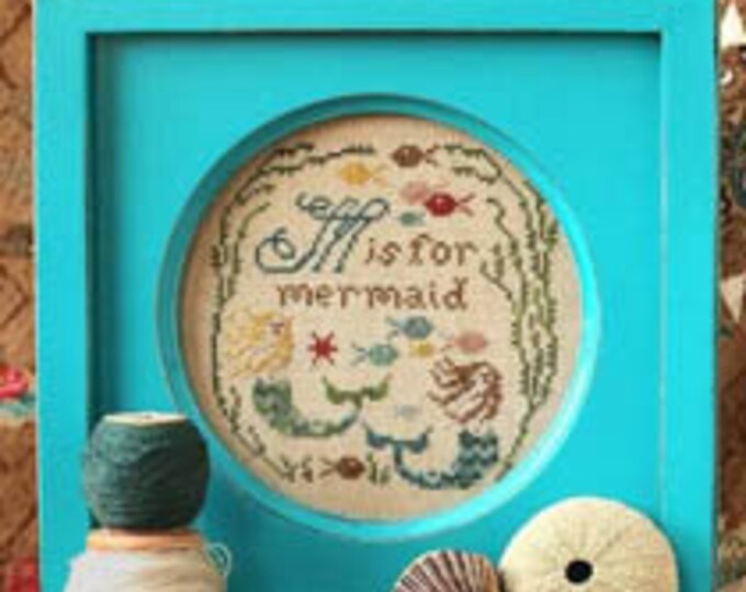 HEARTSTRING SAMPLERY M is for Mermaid Alphabet Series 6 - Etsy