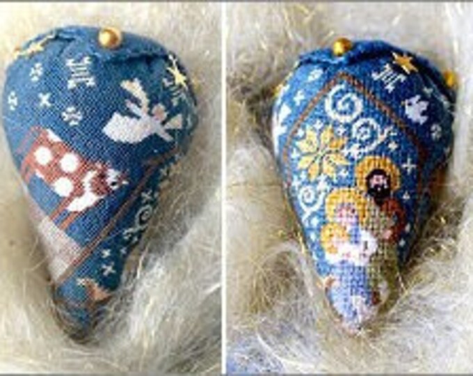 ERICA MICHAELS Nativity Silk Linen Berry Partner Berries Counted Cross ...