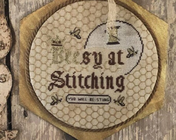 THE PRIMITIVE HARE Limited Edition Beesy at Stitching Kit Counted Cross ...