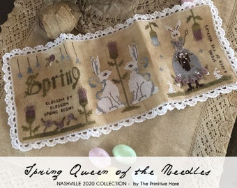 Primitive Hare Cross Stitch | Etsy