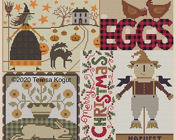 TERESA KOGUT Celebrate 15 Years of Needlework 15 Designs Counted Cross Stitch Patterns at ...