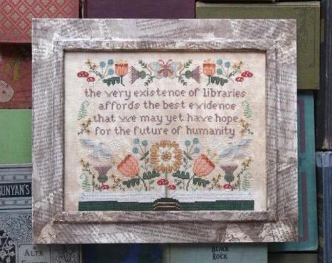 New! HEARTSTRING SAMPLERY an Ode to Libraries Counted Cross Stitch ...