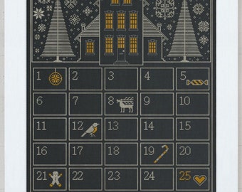 Christmas Countdown Cross Stitch by Susan Ache - Etsy