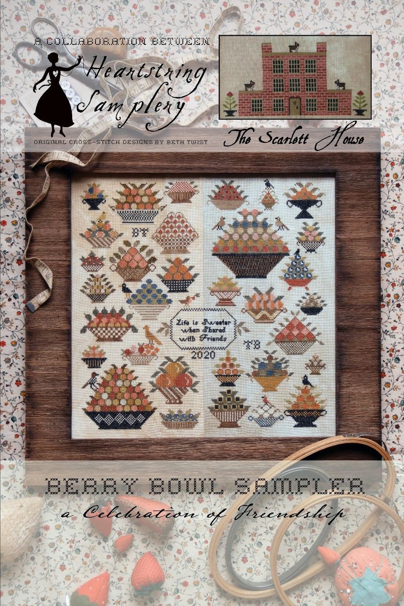 HEARTSTRING SAMPLERY Berry Bowl Sampler Counted Cross Stitch - Etsy
