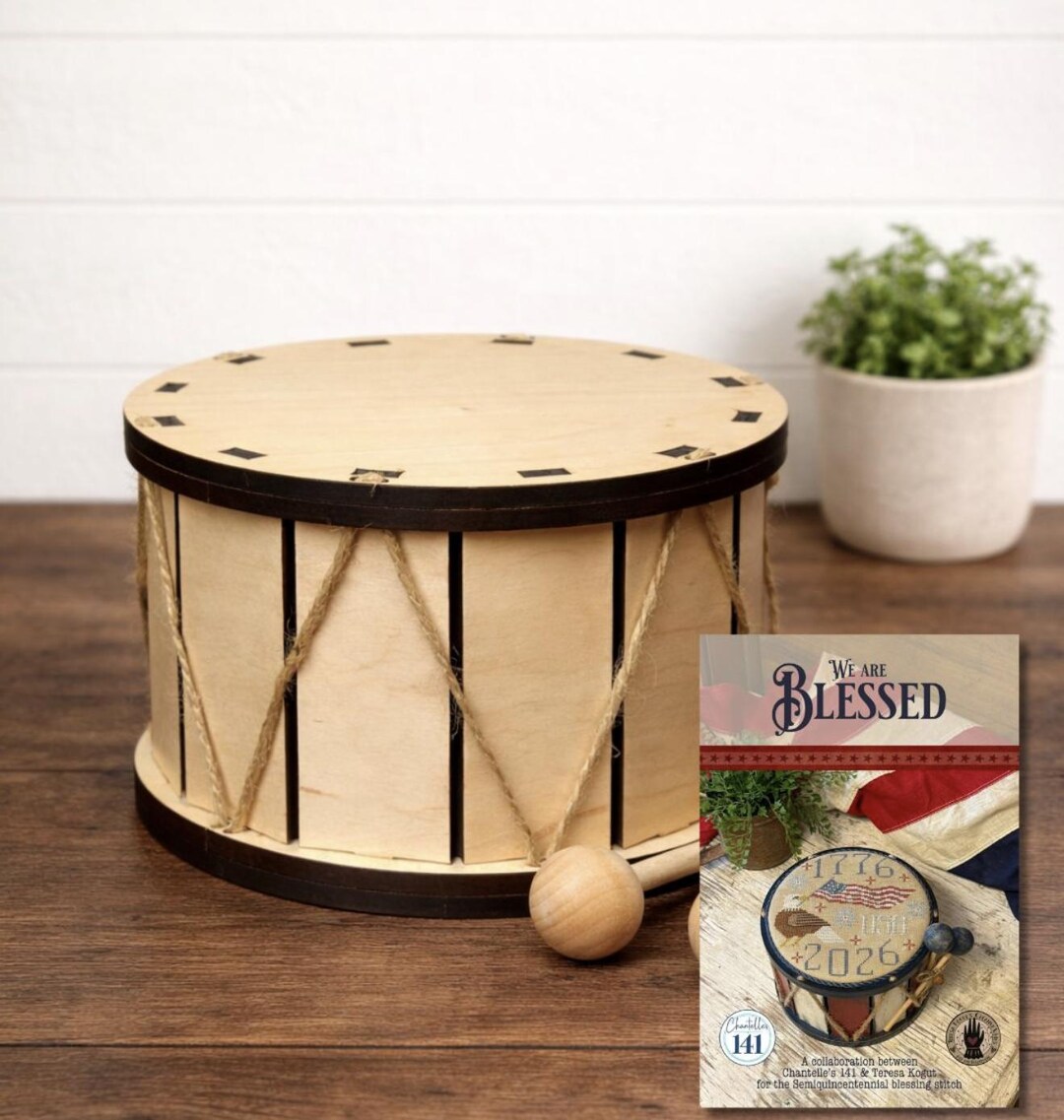 DRUM Kit by CHANTELLE'S 141 DESIGN Unfinished Finishing Board Counted ...