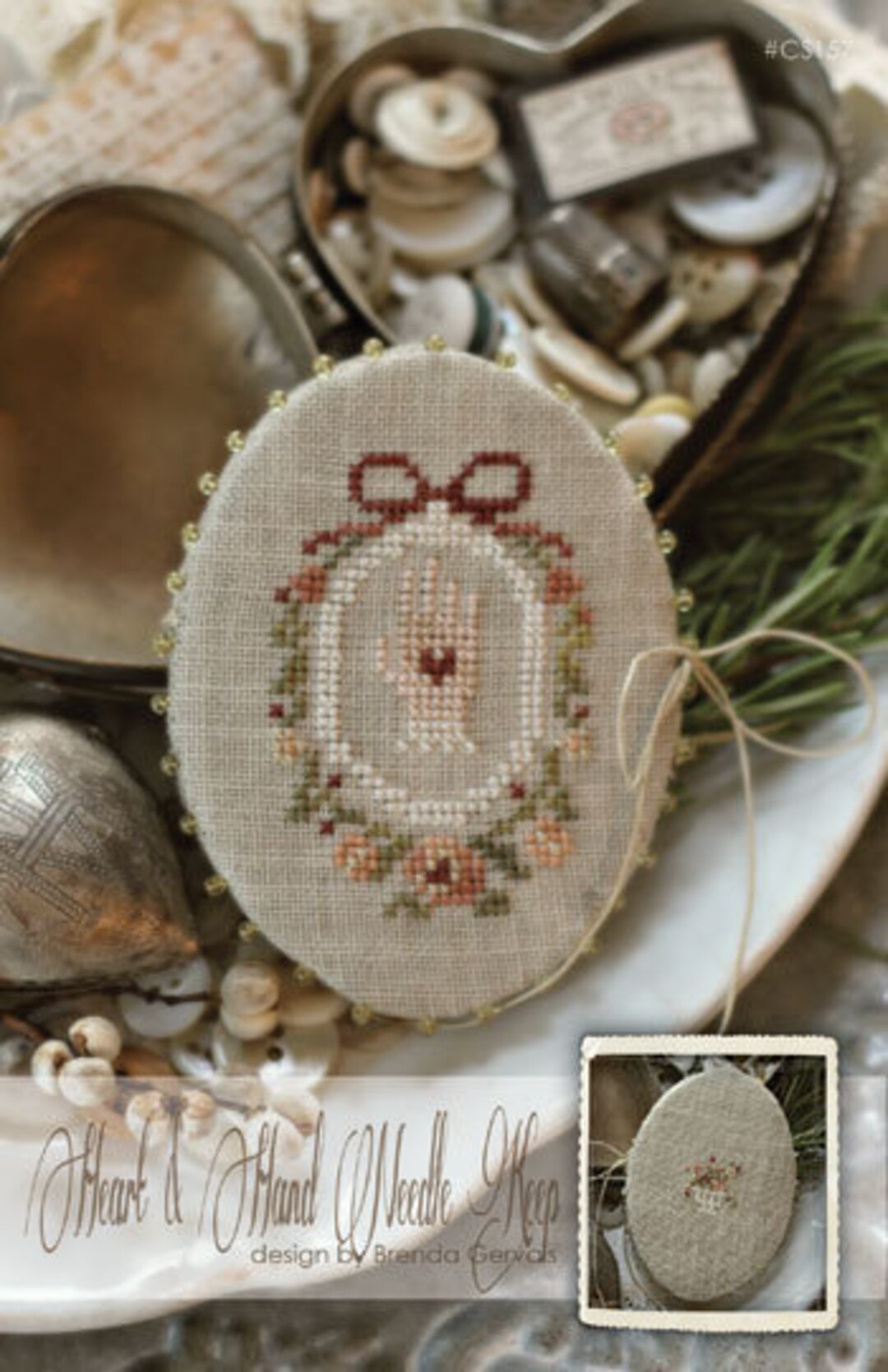 WITH THY NEEDLE Heart & Hand Needle Keep Counted Cross Stitch Patterns ...