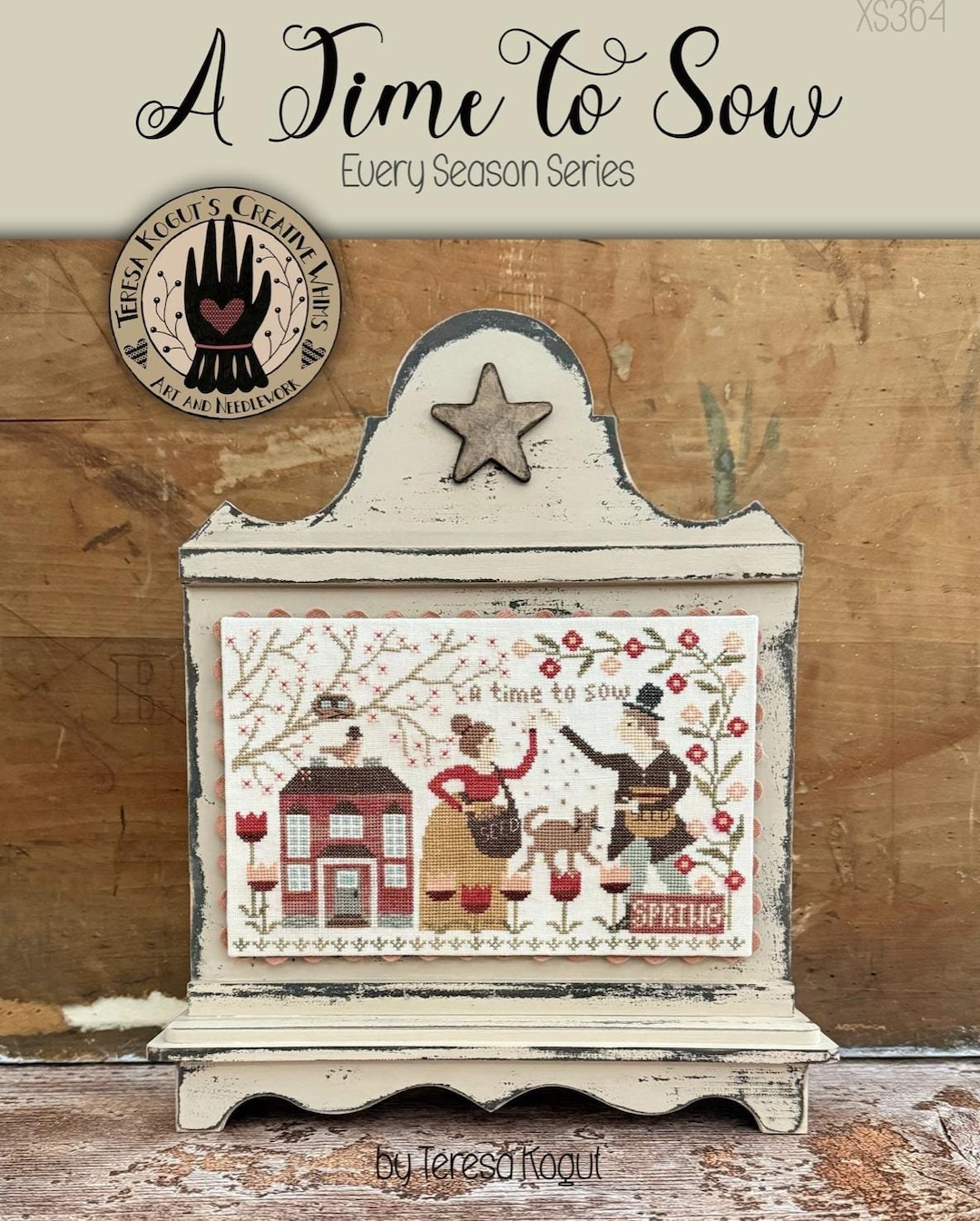 TERESA KOGUT A Time to Sew Optional Rustic Rhythm Finishing Board Cross ...