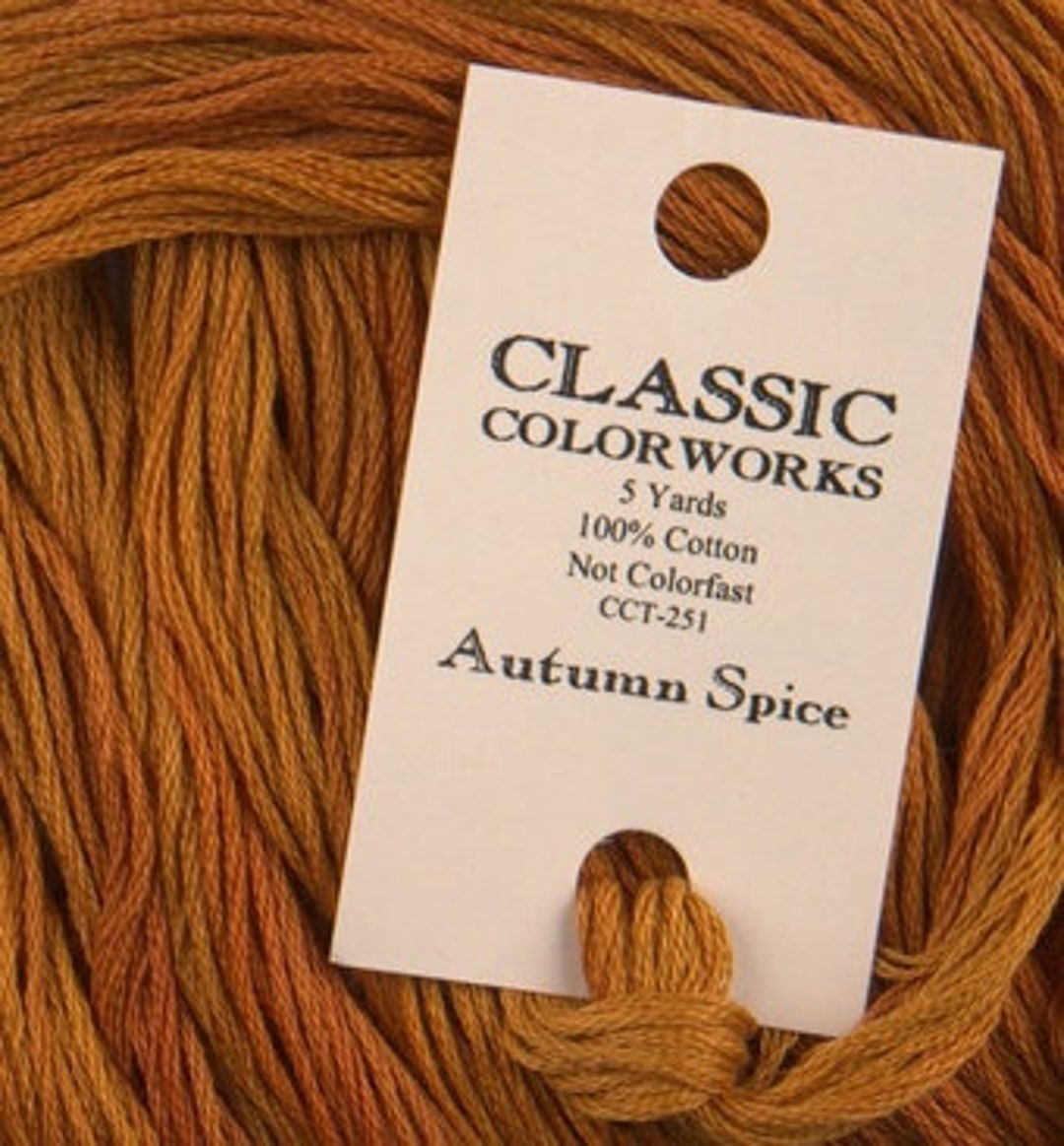 AUTUMN SPICE Classic Colorworks Hand-dyed Embroidery Floss Cross Stitch ...
