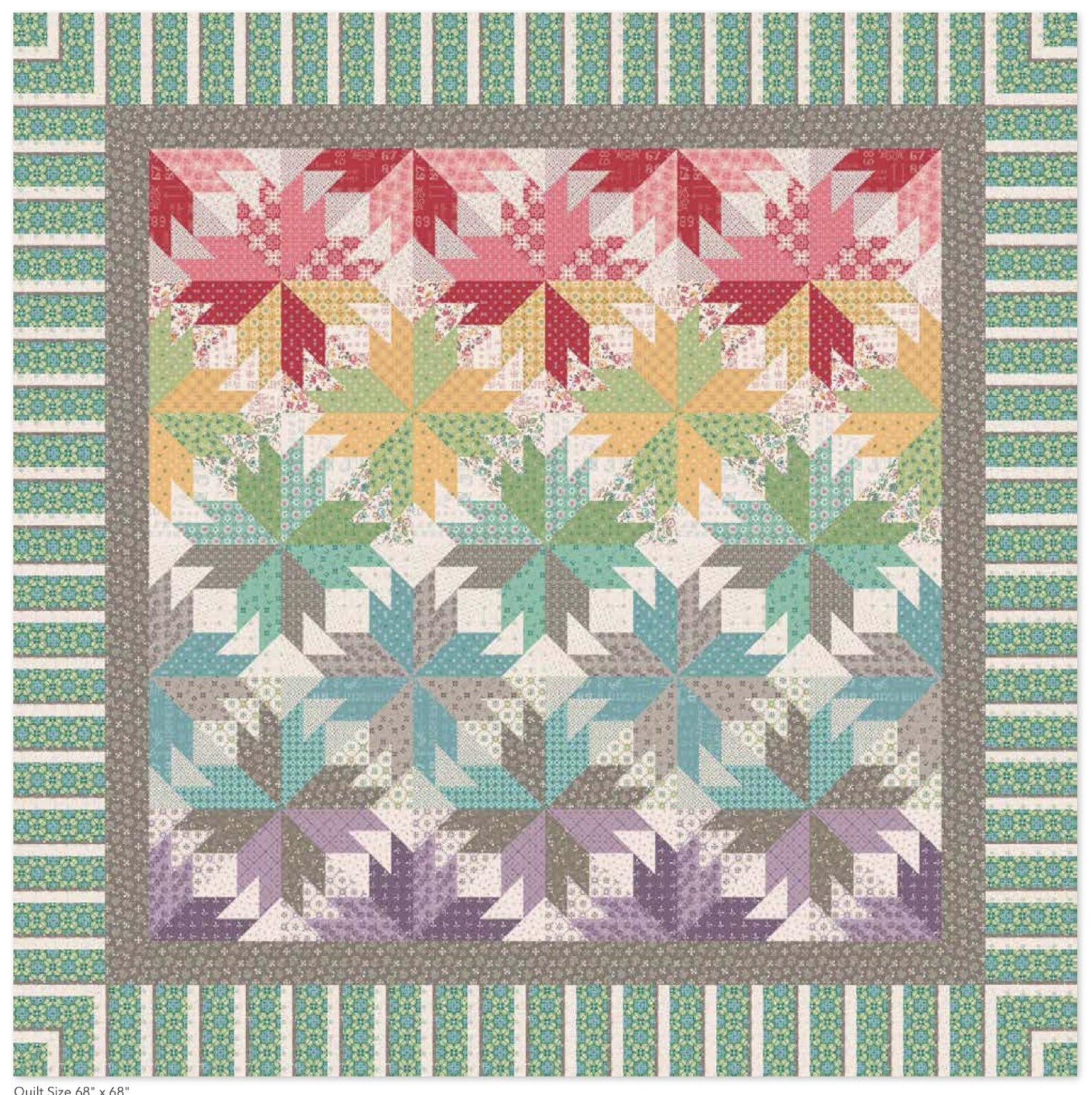 LORI HOLT Piece & Plenty Sampler Red Includes Butterfly Paper Free ...
