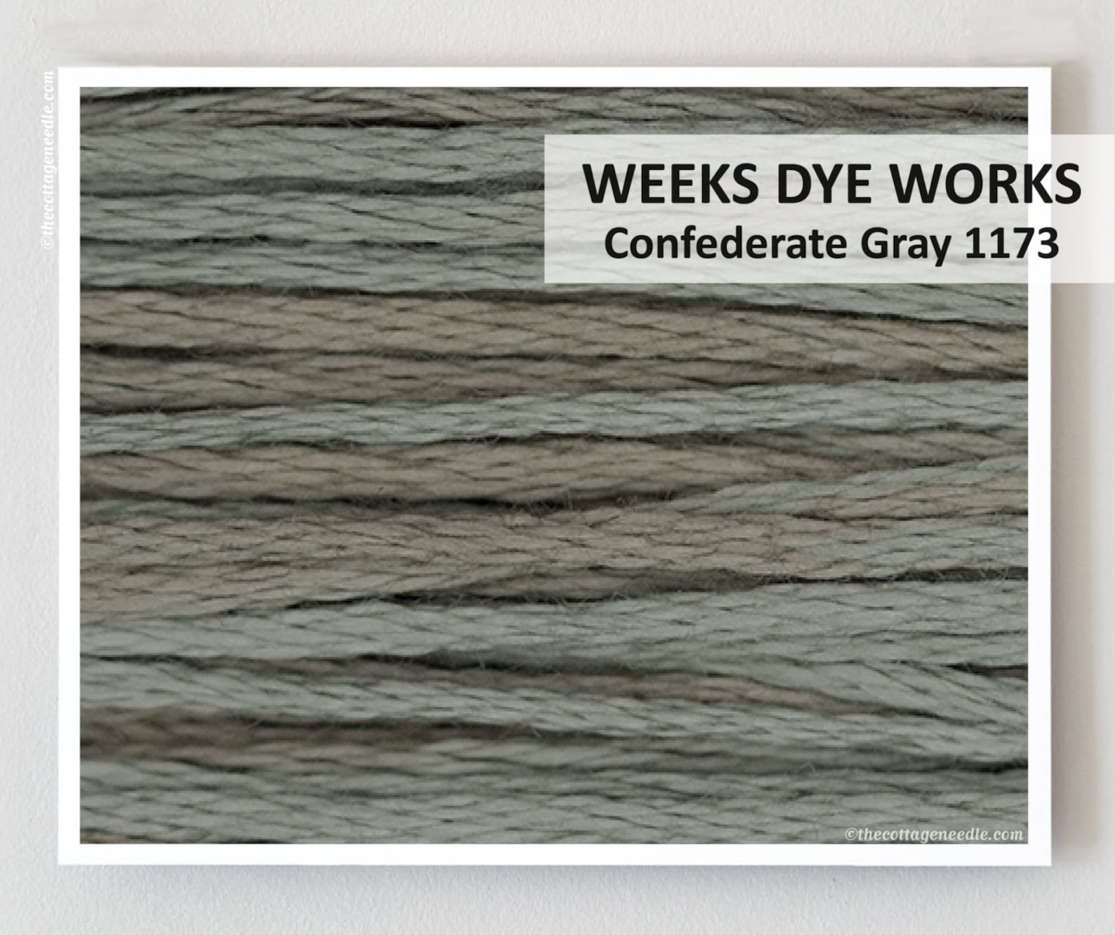 CONFEDERATE GRAY 1173 Weeks Dye Works Wdw Hand-dyed Embroidery Floss ...