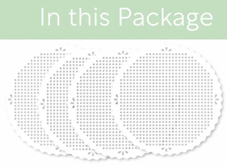 Cross Stitch Perforated Paper Stitchable Sewing Cards Set of 4 Round ...