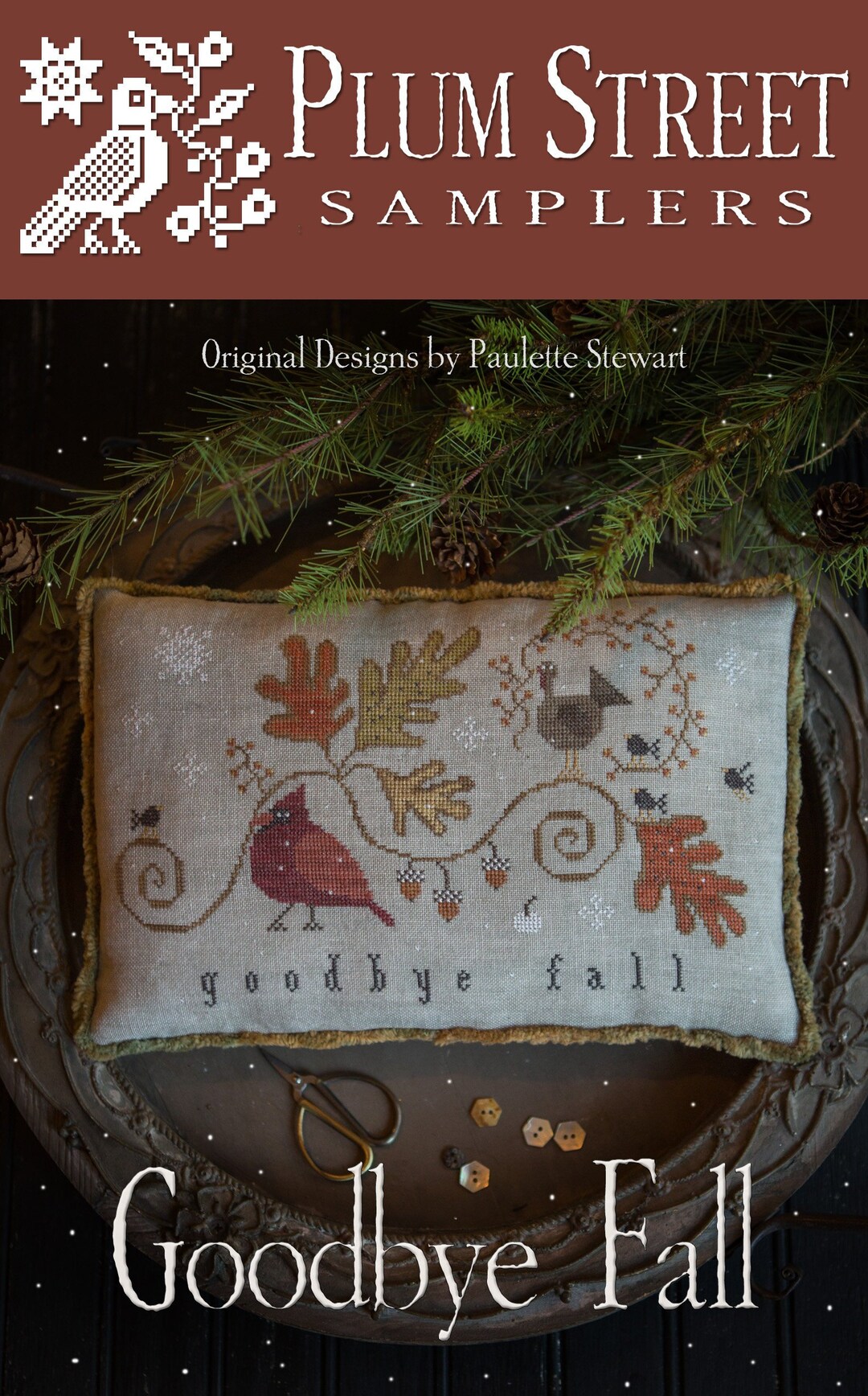 PLUM STREET Samplers Goodbye Fall Counted Cross Stitch Patterns at ...