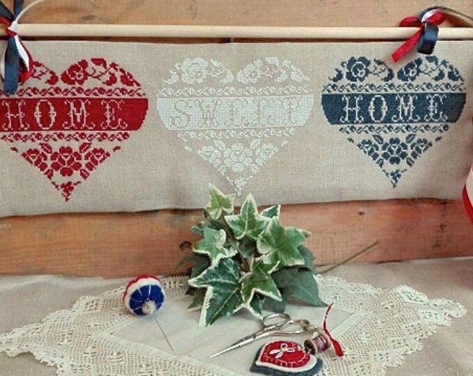 Home Sweet Home Hearts R-77 Cross Stitch Patterns by Rovaris - Etsy