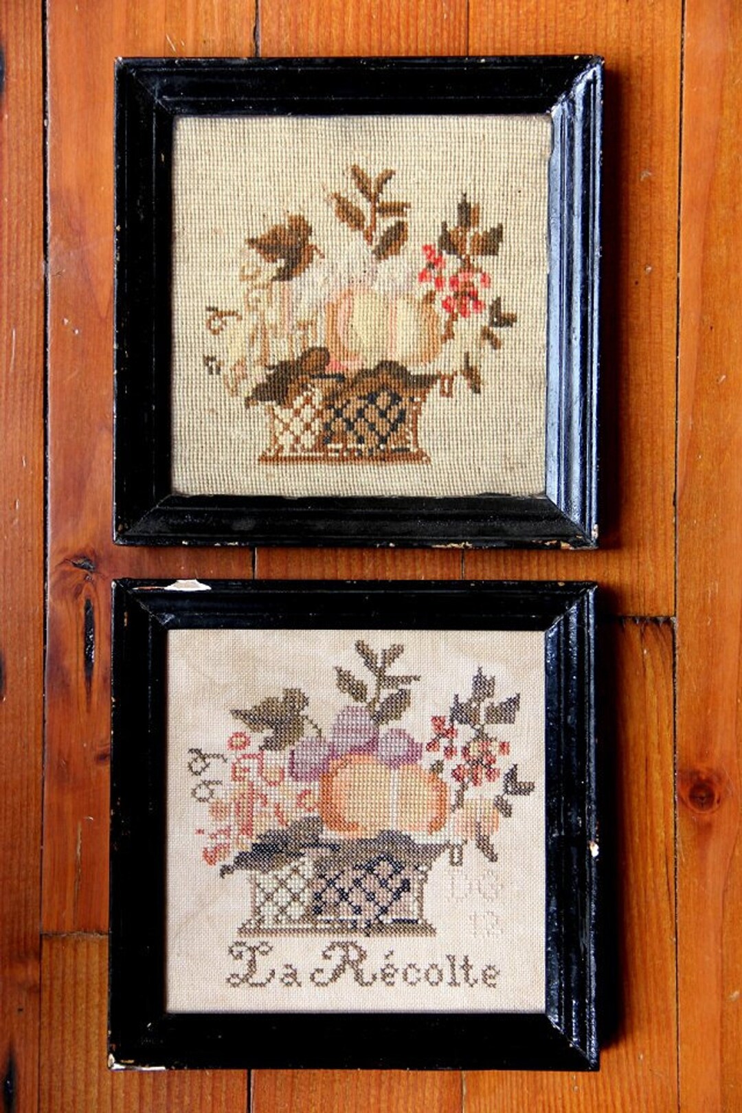 HEARTSTRING SAMPLERY French Harvest Basket Counted Cross Stitch ...
