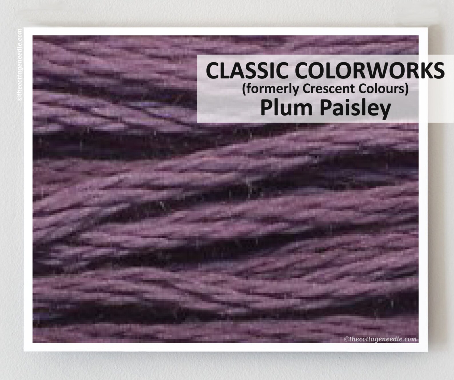 PLUM PAISLEY Classic Colorworks Hand-dyed Embroidery Floss Cross Stitch ...
