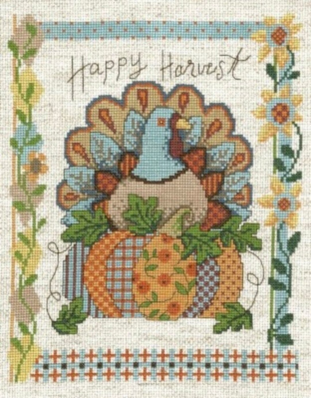 IMAGINATING Happy Harvest Turkey Counted Cross Stitch Patterns at ...
